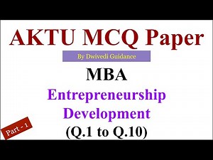 Entrepreneurship Development MCQ | mcq Model Paper | aktu mcq model paper | Entrepreneurship MCQ