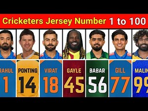 Famous Cricketers Jersey Numbers 1 To 100