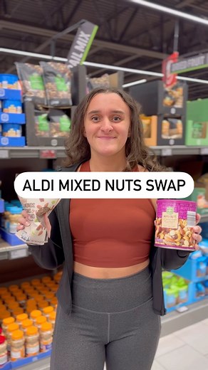 Are you shopping for mixed nuts at Aldi? Skip the mixes with added ingredients such as cottonseed oil, canola oil, and sunflower oil. Instead go for their raw mixed nuts with no added ingredients. It should just contain nuts. Which one do you go for at Aldi? • • • • • • • • #carebycara #GHN #realfood #cleanswap #cleaneating #healthandwellness #ingredientsmatter #healthylifestyle #healthtip #rawnuts #aldi #aldifinds #aldihaul #groceryshopping #betterchoice #healthconscious #mixednuts | Carebycara