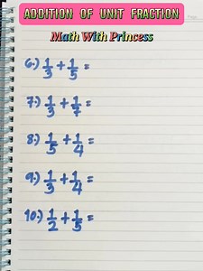 18 reactions | @MATH Review:Addition of Unit Fraction #math #mathviral #MathematicsChallenge #mathematics #mathwithprincess #mathtutorials #mathschallenge #mathisfun #mathhacks #mathtricks | Math with Princess | Facebook