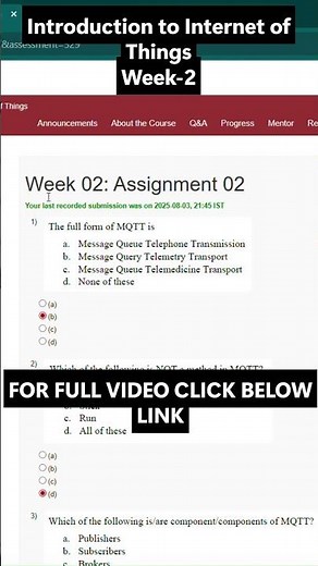 NPTEL Introduction to Internet of Things Week 2 Assignment Answers | NOC25‑CS147 | Jul–Dec 2025
