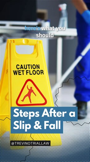 44 reactions | ⚠️ A slip and fall can cause serious injuries. Always report it to the property, ask for the incident report, take photos, and keep your medical records.  Small details make a big difference in your case—Treviño Law is here to guide you.  #SlipAndFall #PremisesLiability #AccidentLawyer #TexasLaw #ColoradoLaw #TreviñoLaw | Treviño Law, PLLC | Facebook