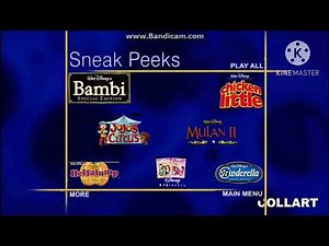 Sneak Peeks Menu to Pooh’s Heffalump Movie 2005 DVD (October 8, 2004 theatrically released version)