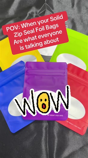 These solid color foil packaging pouches deliver clean, professional presentation with a smooth finish that’s perfect for labeling and branding. Designed with durable multi-layer construction, a resealable zip closure, and a heat-seal top for added protection, they’re ideal for retail display, private label projects, and organized packaging setups. Minimal, bold, and consistent — the perfect everyday packaging essential. Decorative foil packaging only. Empty packaging. No contents included. #Sol