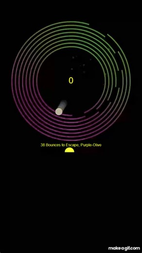 Ball Bouncing Simulation | 39 Bounces to Escape | Satisfying Animation Bouncing Balls Escape on Make a GIF