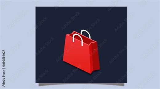Sale of goods, credit, interest, bank card, tag, and geolocation. A set of animated icons in a volumetric isometric style