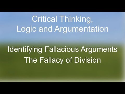 Critical Thinking: The Fallacy of Division