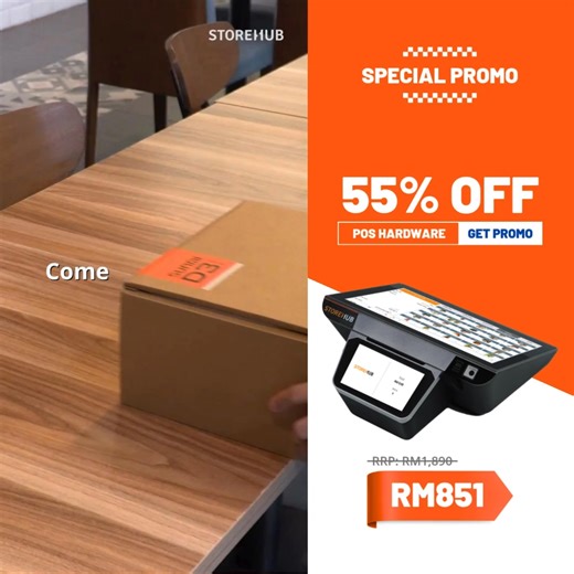 Experience top-tier POS hardware for less. ✨ Running a business is a big investment. Your POS shouldn't be. Now, you can get a brand-new, reliable StoreHub POS system with a huge discount on the hardware. It's the perfect opportunity to boost your operations and get the technology you need to succeed. 💯 Top-tier hardware at an amazing value 📈 Boost your business performance 🔒 A reliable and modern system Take advantage of our special promotion. Discover the StoreHub difference. | StoreHub