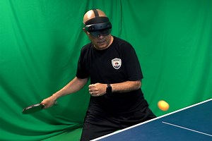 Learning table tennis with augmented reality