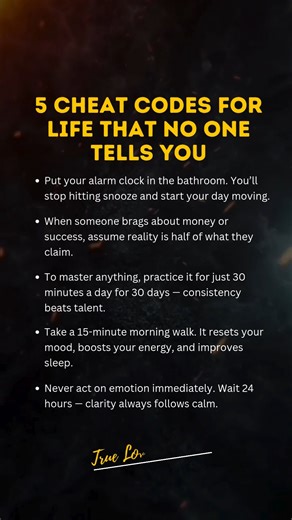 24K views · 97 reactions | 5 Cheat Codes for Life That No One Tells You | True Love Quotes | Facebook