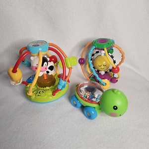 VTech Lil' Critters Shake, Wobble Busy Ball, Fisher-Price Poppity Pop Turtle Set