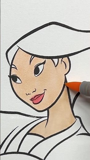 How to Color Disney Mulan #coloring #shorts #disneyprincess #mulan