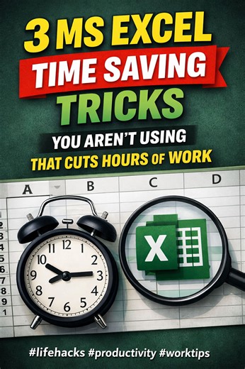 3 MS Excel Time Saving Trick You Aren’t Using That Cuts Hours of Work #viral #explore #trending #ExcelTips #OfficeHacks #Productivity #WorkSmarter #DataSkills Learn three Excel techniques professionals use to cut hours off busy work without complex formulas. In this quick guide you’ll discover: • How to automate repetitive tasks with built-in shortcuts and tools • Excel features you probably skipped but that speed up your spreadsheets • Ways to organize and clean data faster than usual Whether y
