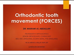 Dr. Mariam Mechanics of Orthodontic Tooth movement