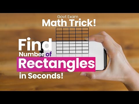 Math Trick to count rectangles in a figure | Aptitude Made Easy, SSC CGL, RRB