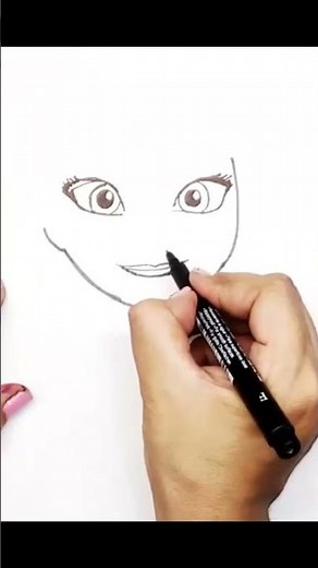 Elsa Frozen 2 ❄️ Aesthetic Sketch – Hair Down Drawing