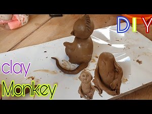 Clay monkey , How to make a monkey out of a cute clay