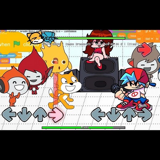 Friday Night Funkin' VS Scratch CAT [FNF Mod/HARD] #vscat#fnfmods#vscartooncat#scratch#Shorts