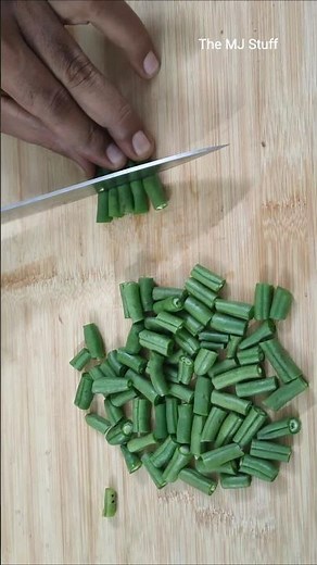 How to cut beans fast