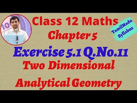 Class 12 Maths Exercise 5.1 Q.No.11 Two dimensional Analytical Geometry 2