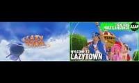 Mix of 2 videos from youtube : Lazy Town (Estilo Terrafin Productions) intro  Multilanguage