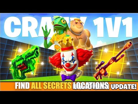 CRAZY 1V1 FFA ALL GUNS & RIDES MAP FORTNITE CREATIVE - ALL SECRETS LOCATIONS (SECRET CODE) PART 29