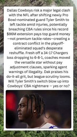 🏈 Cowboys Face NFL Legal Headache Over Tyler Smith's Pro Bowl Positional Switch