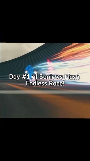 Day #1 of Sonic vs Flash Endless Race 💨⚡🔥 Sonic's knockout!#sonic #flash #animation #blender