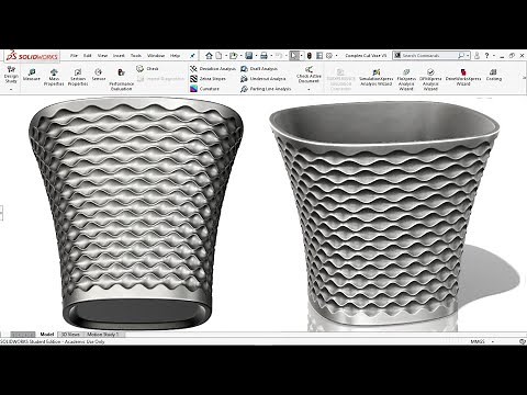 Exercise 81: How to make a 'Textured Vase' in Solidworks 2018