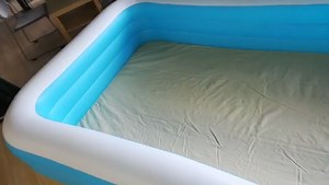 Watch Sable Inflatable Pool, Family Swim Center Pool for Kids, Adults, Backyard, Outdoor, 92" X 56" X 2... on Amazon Live
