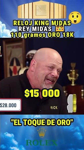 King Midas watch with 110 grams of 18K gold 🔥👑💰 #thepriceofhistory #kingmidas #midas #rolex C1