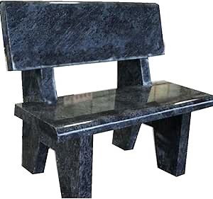 Park Style Granite Bench- Small - Cemetery Headstone Memorial - Custom Engraving Available - Monument Grade Granite..