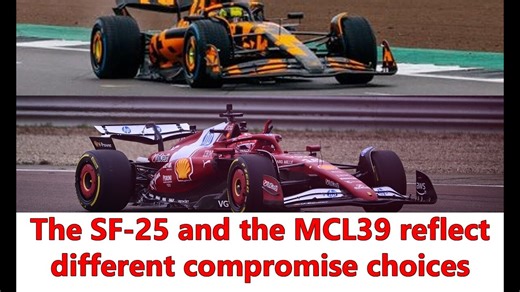 Ferrari versus McLaren in 2025: similar approach with some conceptual differences