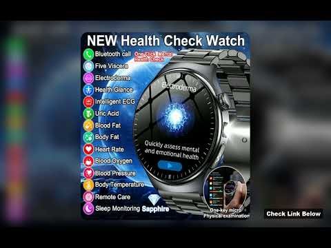 New Heart Health Check SmartWatch Precise Measurement ECG Heart Rate Blood Pressure Uric Acid Health