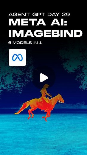Domenic Ashburn | AgentGPT Day29: ImageBind, an AI by Meta 🌐 Modalities = Models or in this case, “senses”. This is the first AI to combine 6 modalities 📷... | Instagram