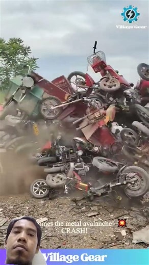 a DUMP TRUCK Full of Scooters, is my new favorite thing! The chaos is so SATISFYING!#scrap #funny