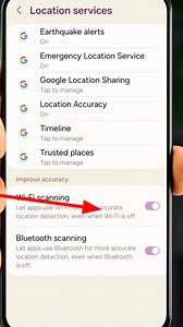 Wi-Fi and Bluetooth Scanning (ባትሪ ለመቆጠብ) ይህ ሴቲንግ ስልካችሁ የጠፋ ቢመስልም በስተጀርባ ዋይፋይ እና ብሉቱዝ በየጊዜው እንዲፈልግ የሚያደርግ ነው። እናንተ ዋይፋይ ብታጠፉትም እንኳ ስልኩ በራሱ ጊዜ ሌሎች የሚገኙ ዋይፋዮችን ለመፈለግ ይሞክራል። ይህ ደግሞ ስልካችሁ ሳያርፍ እንዲሰራ እና ባትሪው በቶሎ እንዲያልቅ ዋነኛው ምክንያት ነው። ​ይህንን ለማስተካከል፦ ​ወደ ስልካችሁ Settings ትገባላችሁ። ​በመቀጠል Location የሚለውን ምርጫ ትፈልጋላችሁ። ​ከዚያም Location Services የሚለውን ትከፍታላችሁ። ​አሁን Wi-Fi Scanning የሚለውን አግኝታችሁ OFF አድርጉት። ​በዛው Bluetooth Scanning የሚለውንም OFF አድርጉት። ​ይህንን ማጥፋታችሁ በምንም አይነት ሁኔታ የዋይፋይ ስራችሁን አያስተጓጉልም፤ ይልቁንም ባትሪ በከፍተኛ ሁኔታ እ