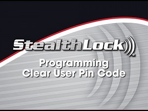 CompX Timberline: StealthLock - Programming Clear User Pin Code