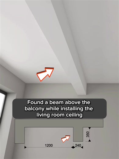 🛋️✨ Living Room Meets Balcony: Smart Beam Solutions Without Losing Height! 🏡🔨 | Decoration Courses