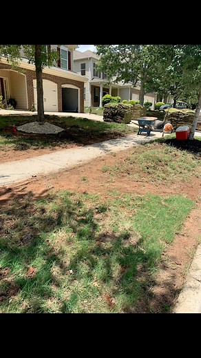Local sod pros at work! We leveled and installed fresh sod,for a yard built to thrive.DM us to book your no-pressure quote! #bermudagrass #gwinnetthomes | Pro Sod Services Bermuda and Zoysia