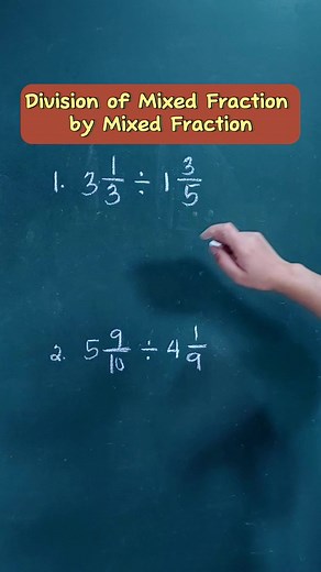 Division of Mixed Fraction by Mixed Fraction #math #fraction #dividingfractions | Unang Math