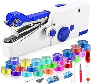 Amazon.com: Handheld Sewing Machine, Sewing Machine for Beginners, Battery and USB Operated Mini Sewing Machines, Easy to Operate Portable normal, Purple