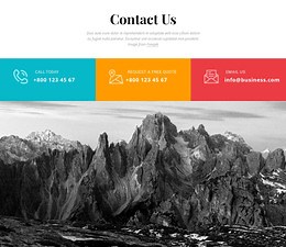Colored contact us - CSS Template by Nicepage