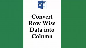 119 reactions · 21 shares | Convert Row wise data into columns in MS word #mswordtricks #reelsfb #reelsviral #facebookreel #exceltricks | S. Gohar Rehman Tajak | Facebook