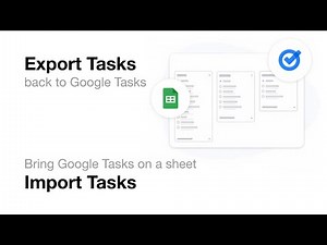 How to Export and Import Google Tasks from Google Sheets