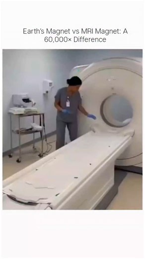 Science on Instagram: "Earth’s magnetic field helps protect life on our planet — but an MRI machine takes magnetism to a whole new level. The magnet inside an MRI scanner is nearly 60,000 times stronger than Earth’s natural magnetic field, allowing doctors to capture incredibly detailed images of the human body — without a single cut. Science, technology, and medicine working together in an amazing way. . . DM for credit and removal . #HumanBody #Technology #ScienceReels #DidYouKnow #trending"