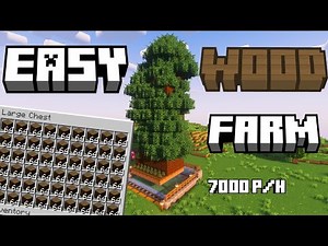 Easy Wood Farm in Minecraft Tutorial 🪵
