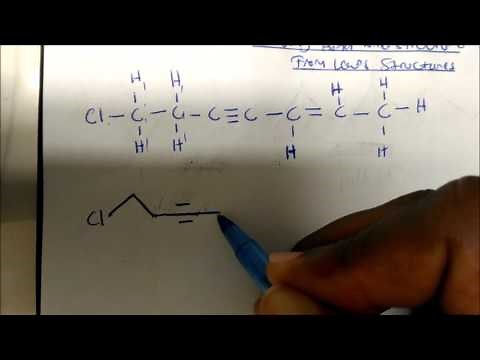 Drawing Bond Line Structures From Lewis Structures