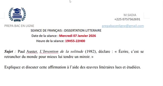 DISSERTATION LITTÉRAIRE BAC 2026 EXERCICE DE FRANÇAIS BAC #côtedivoire🇨🇮 #burkinatiktok🇧🇫🇧🇫🇧🇫❤️ #malitiktok🇲🇱 @PRÉPA BAC EN LIGNE