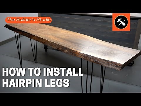 Adding Osborne Hairpin Legs To Your Live Edge Table Top! - Builder's Studio